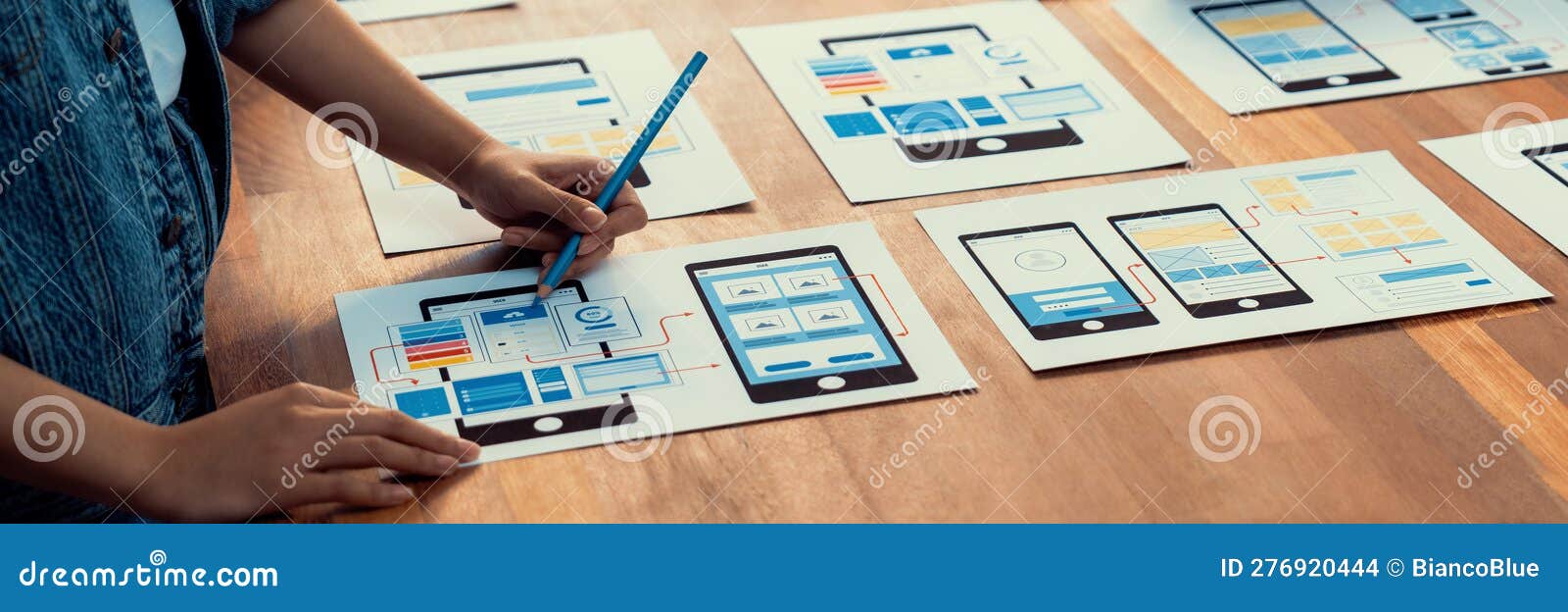 Creative Front-end Developer Brainstorming UI Design. Scrutinize Stock Photo - Image of digital ...