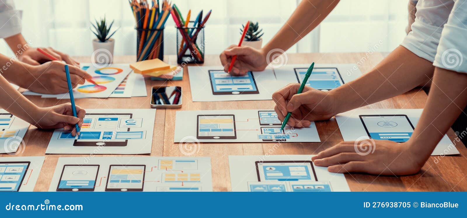 Creative Front-end Developer Brainstorming UI Design. Scrutinize Stock Image - Image of people ...