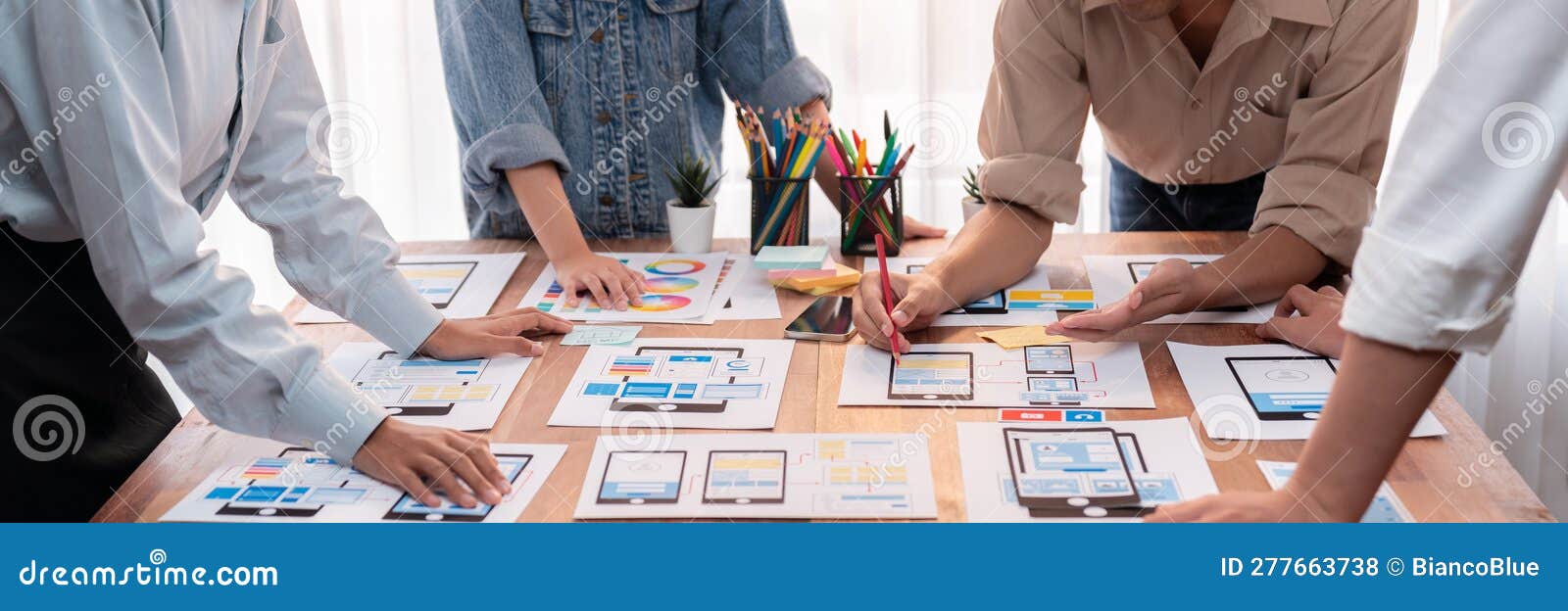 Creative Front-end Developer Brainstorming UI Design. Scrutinize Stock ...