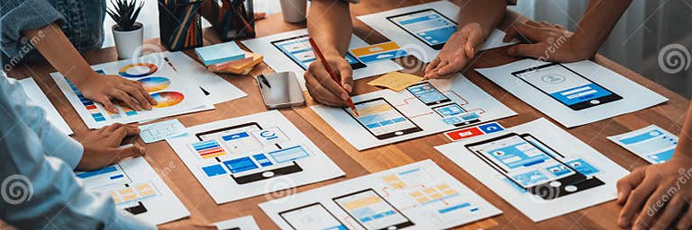 Creative Front-end Developer Brainstorming UI Design. Scrutinize Stock ...