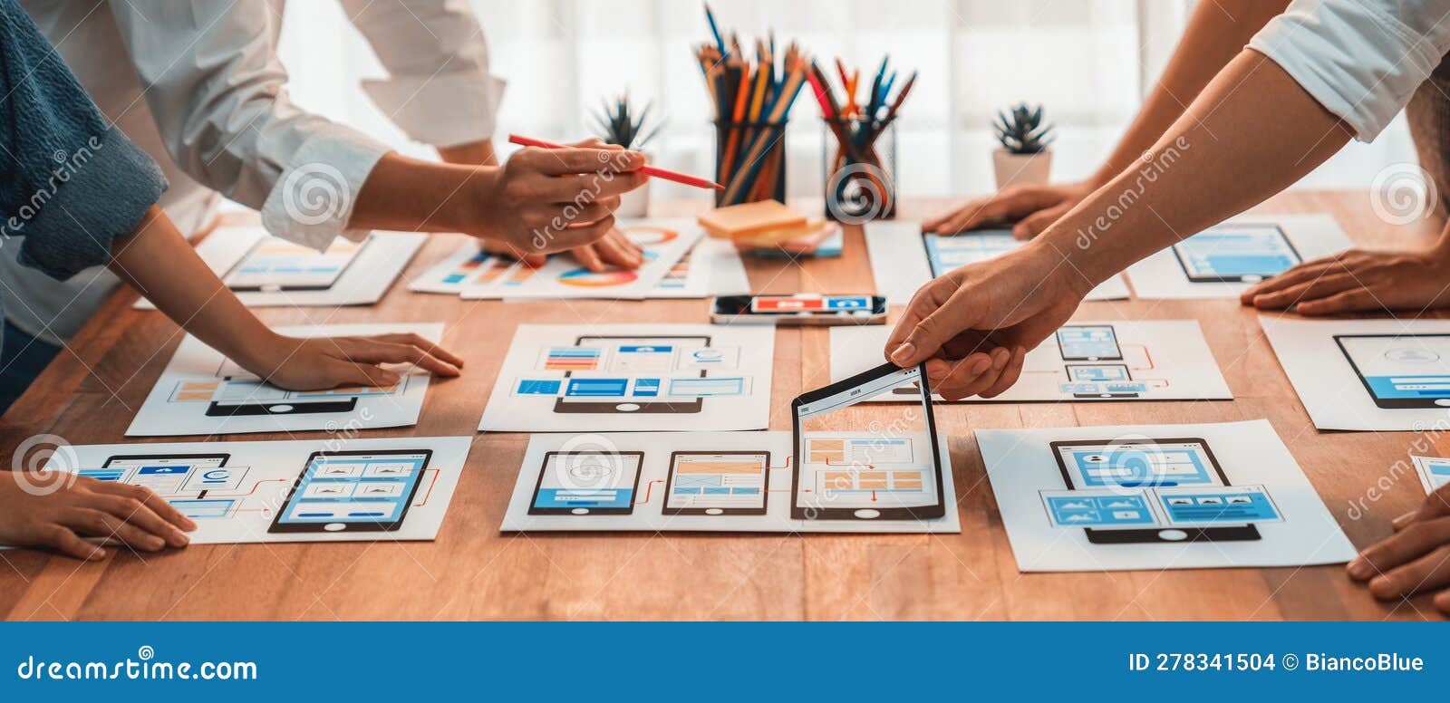 Creative Front-end Developer Brainstorming UI Design. Scrutinize Stock Photo - Image of screen ...