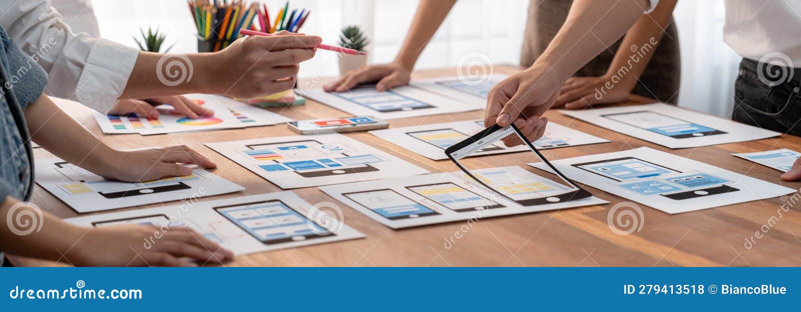 Creative Front-end Developer Brainstorming UI Design. Scrutinize Stock Photo - Image of ...