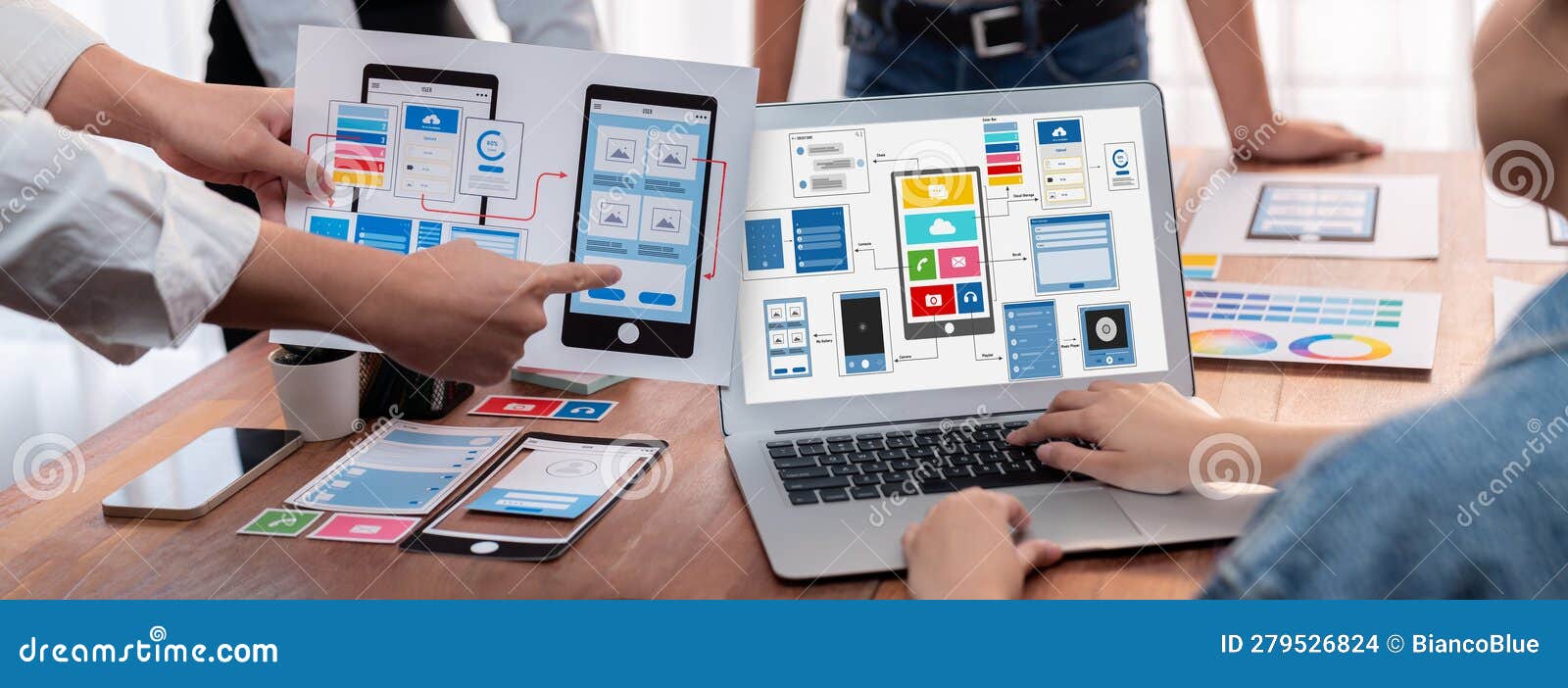 Creative Front-end Developer Brainstorming UI Design. Scrutinize Stock ...