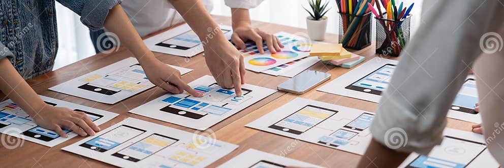 Creative Front-end Developer Brainstorming UI Design. Scrutinize Stock Image - Image of ...