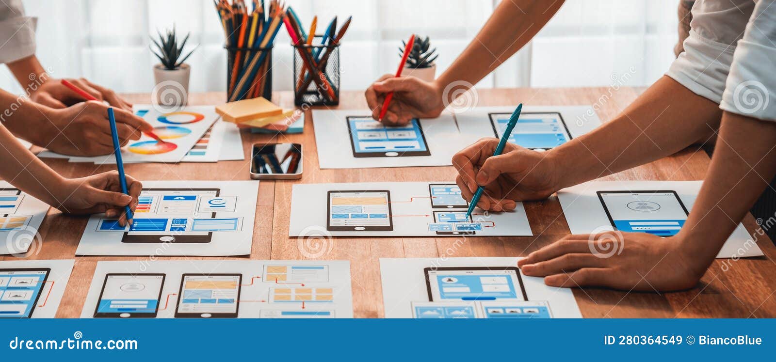 Creative Front End Developer Brainstorming Ui Design Scrutinize Stock Image Image Of Hand