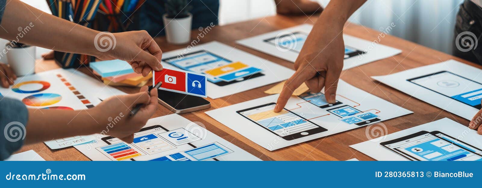 Creative Front End Developer Brainstorming Ui Design Scrutinize Stock Image Image Of