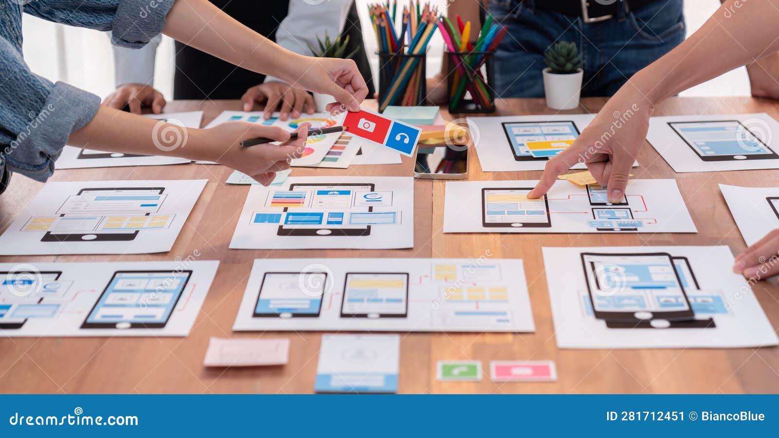 Creative Front End Developer Brainstorming Ui Design Scrutinize Stock Image Image Of Screen