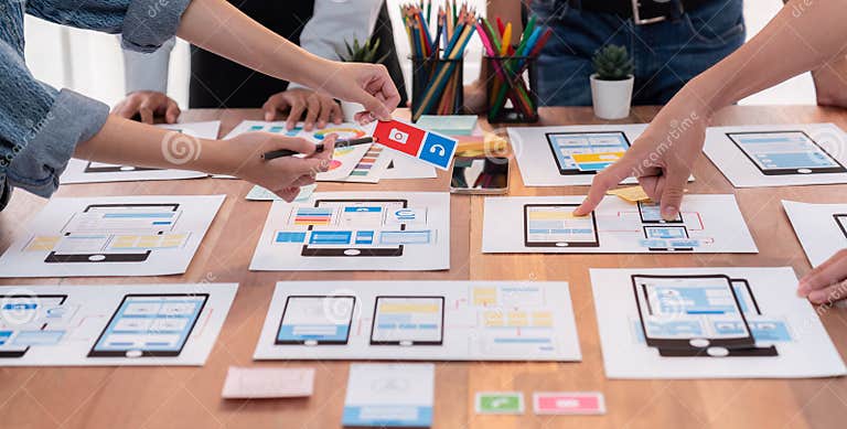 Creative Front-end Developer Brainstorming UI Design. Scrutinize Stock ...
