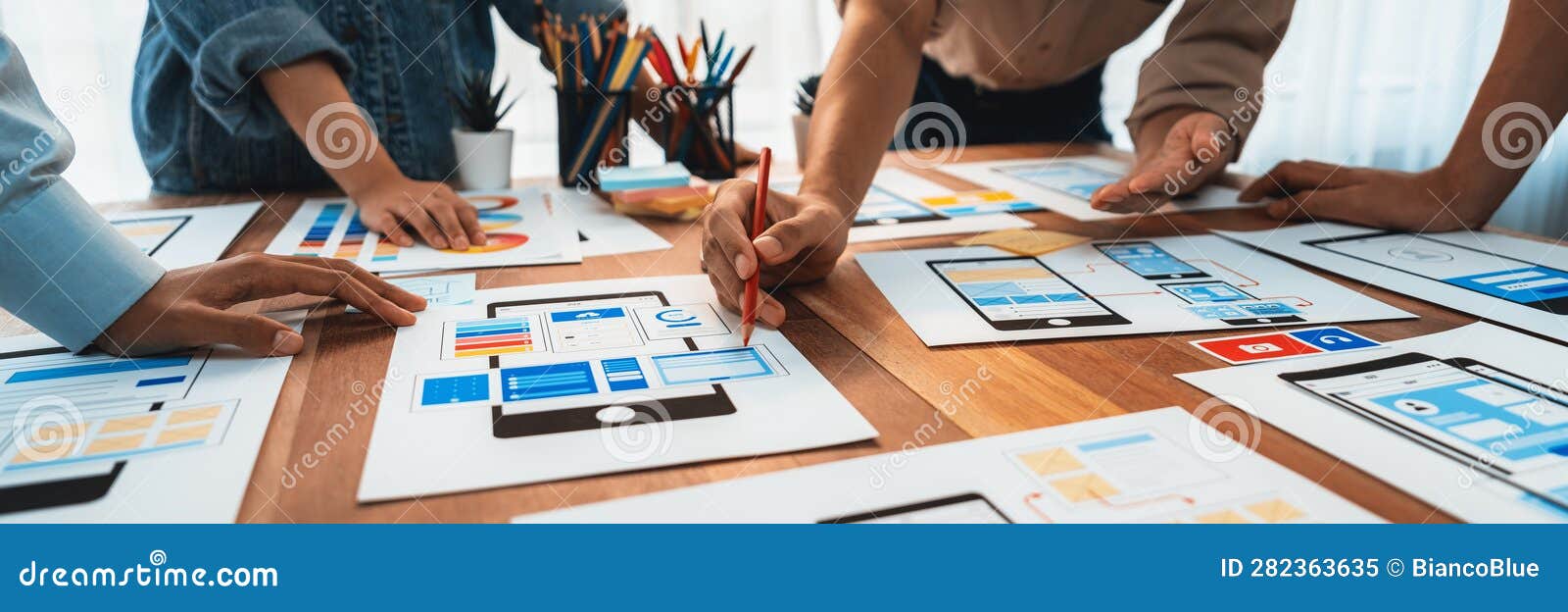 Creative Front End Developer Brainstorming Ui Design Scrutinize Stock Image Image Of Designer