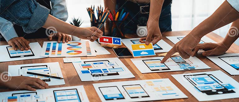 Creative Front-end Developer Brainstorming UI Design. Scrutinize Stock ...