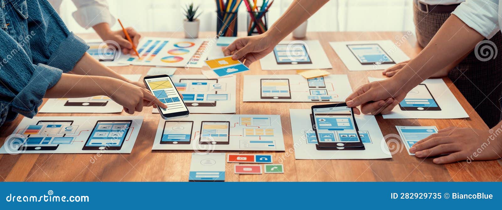 Creative Front End Developer Brainstorming Ui Design Scrutinize Stock Image Image Of