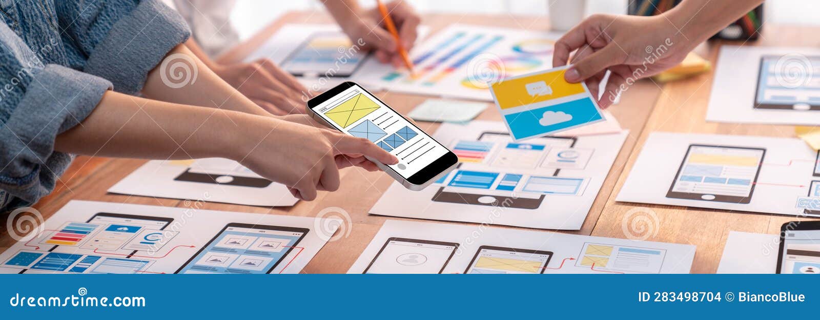 Creative Front-end Developer Brainstorming UI Design. Scrutinize Stock Photo - Image of ...