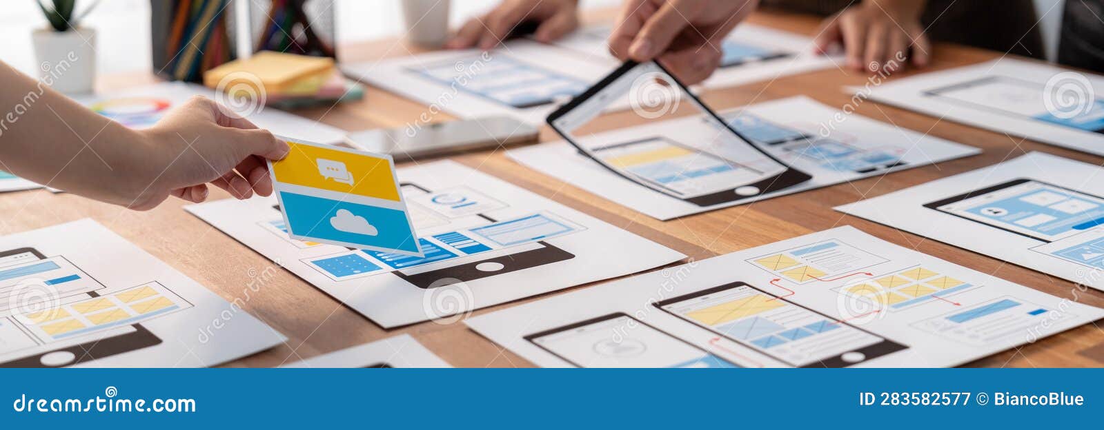 Creative Front End Developer Brainstorming Ui Design Scrutinize Stock Image Image Of Graphic