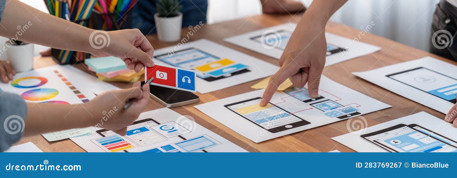 Creative Front-end Developer Brainstorming UI Design. Scrutinize Stock Image - Image of ...