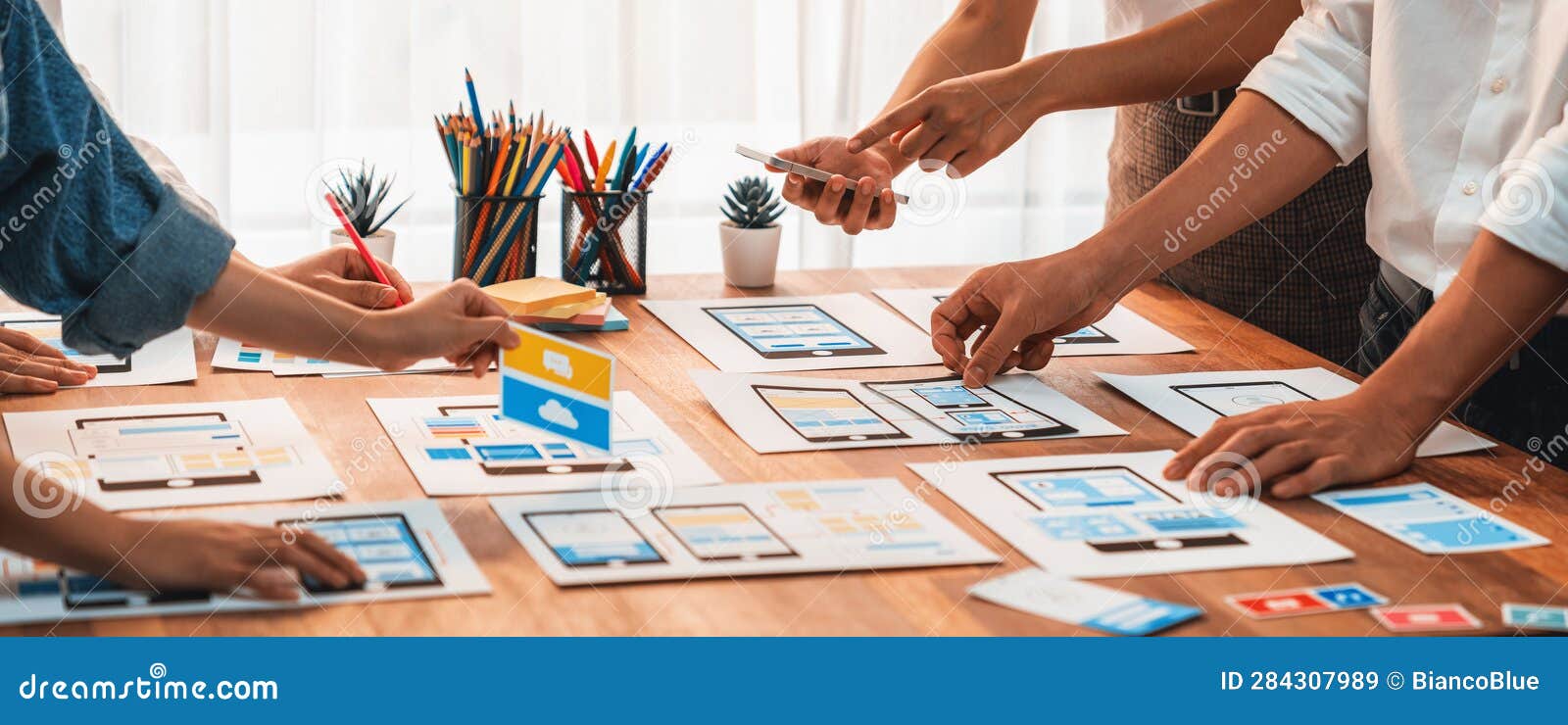 Creative Front-end Developer Brainstorming UI Design. Scrutinize Stock Image - Image of planning ...