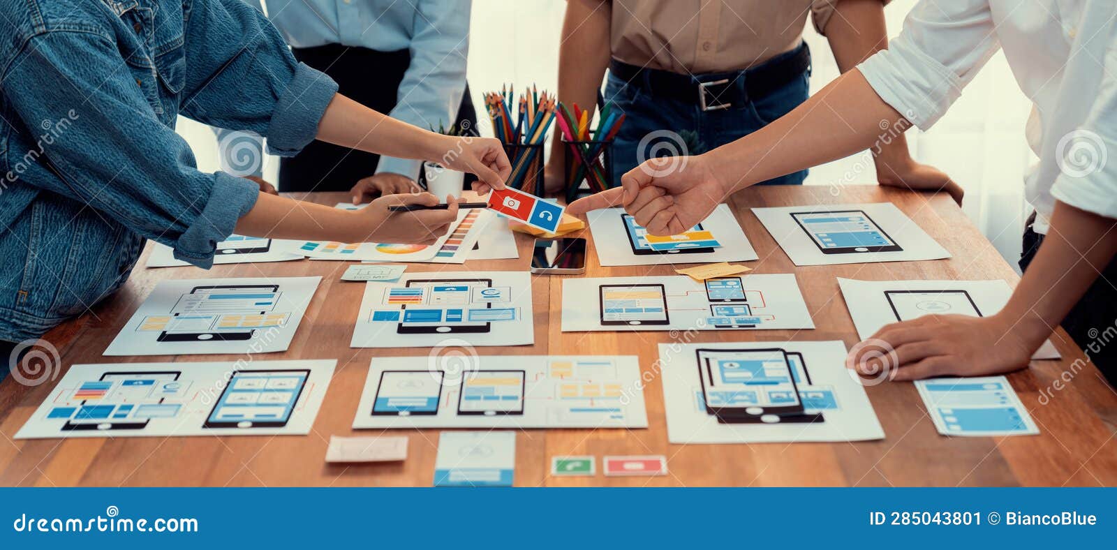 Creative Front-end Developer Brainstorming UI Design. Scrutinize Stock Image - Image of ...