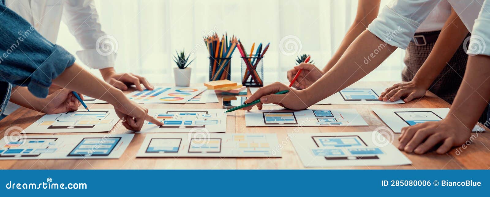 Creative Front-end Developer Brainstorming UI Design. Scrutinize Stock ...