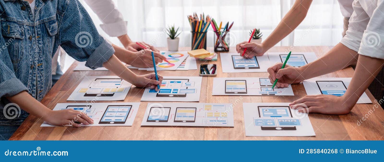 Creative Front-end Developer Brainstorming UI Design. Scrutinize Stock Photo - Image of ...