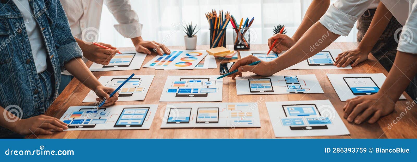 Creative Front-end Developer Brainstorming UI Design. Scrutinize Stock ...