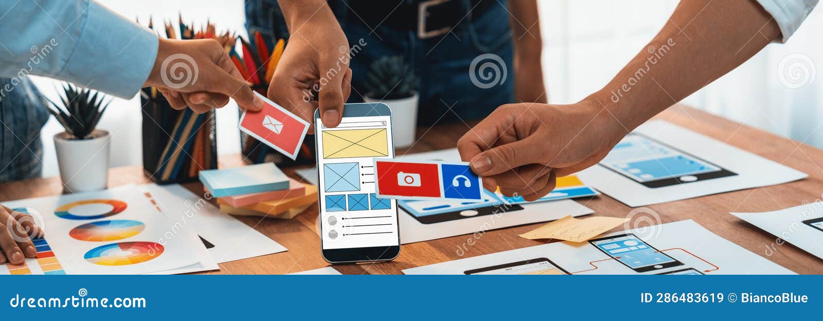 Creative Front End Developer Brainstorming Ui Design Scrutinize Stock Image Image Of