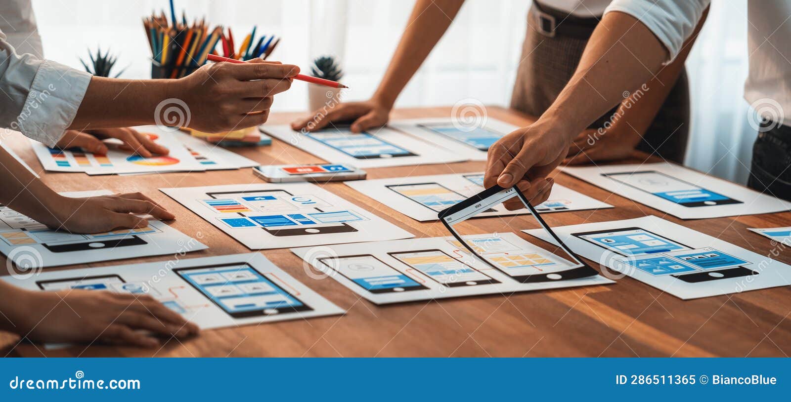 Creative Front End Developer Brainstorming Ui Design Scrutinize Stock Image Image Of