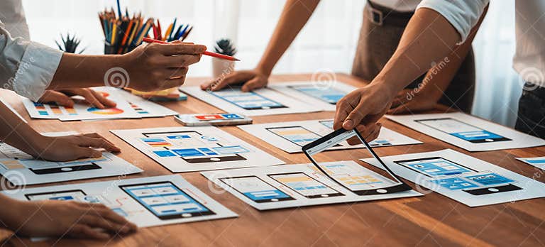 Creative Front-end Developer Brainstorming UI Design. Scrutinize Stock Image - Image of ...