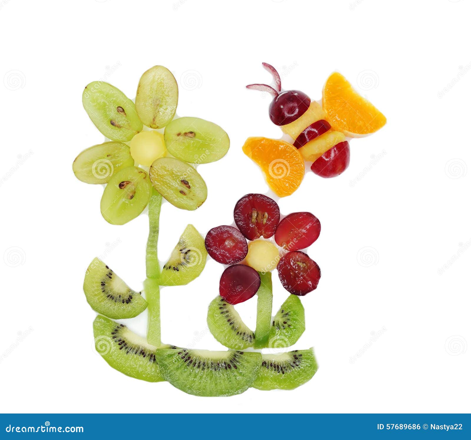 Creative Fruit Child Dessert Bee Form Stock Photo - Image of dessert ...
