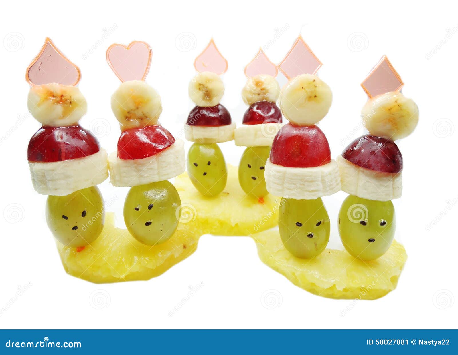 Creative Fruit Child Dessert Faces Form Stock Image - Image of child ...