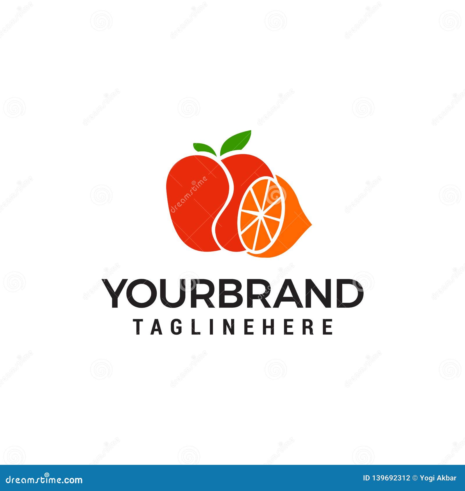 Creative Fruit Logo Design stock vector. Illustration of creative ...