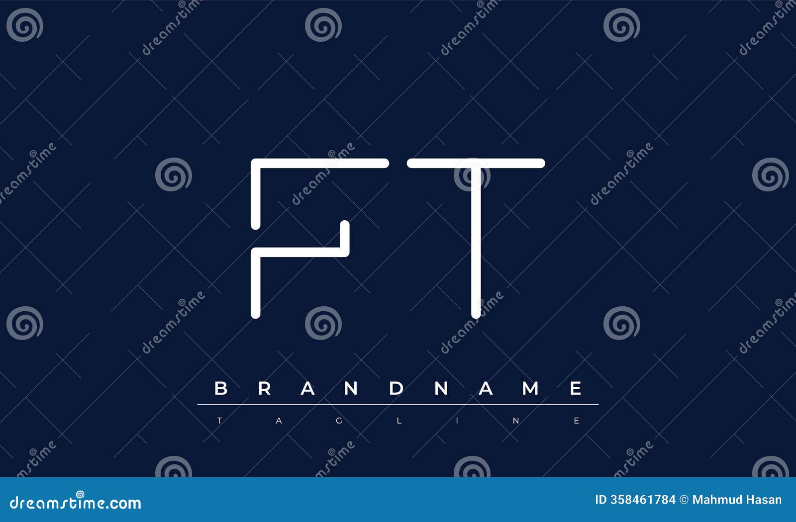 Creative FT Letter Initial Logo Vector Image Stock Vector ...