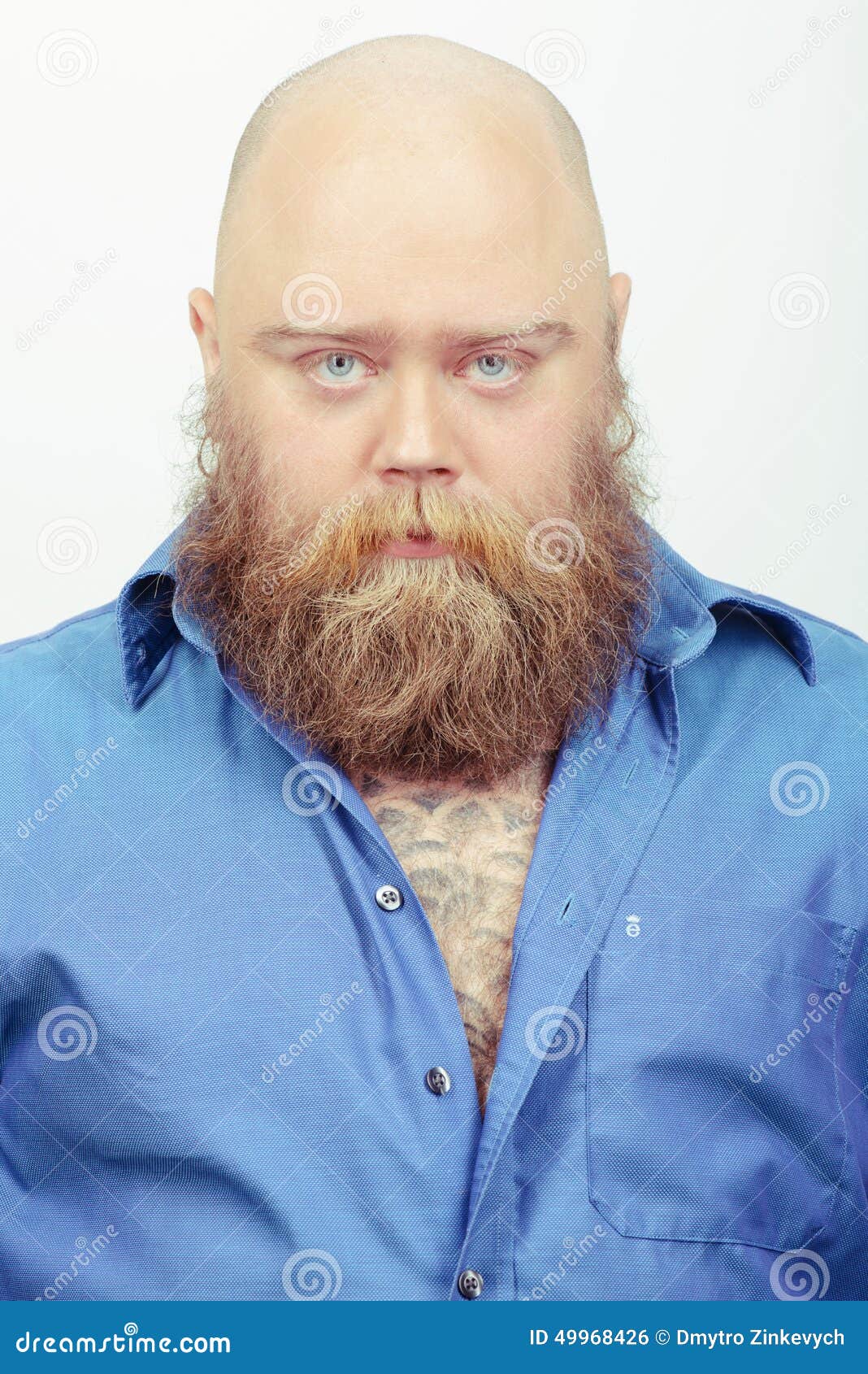 Creative and Funny Bearded Man Stock Photo - Image of blank, tattooed ...