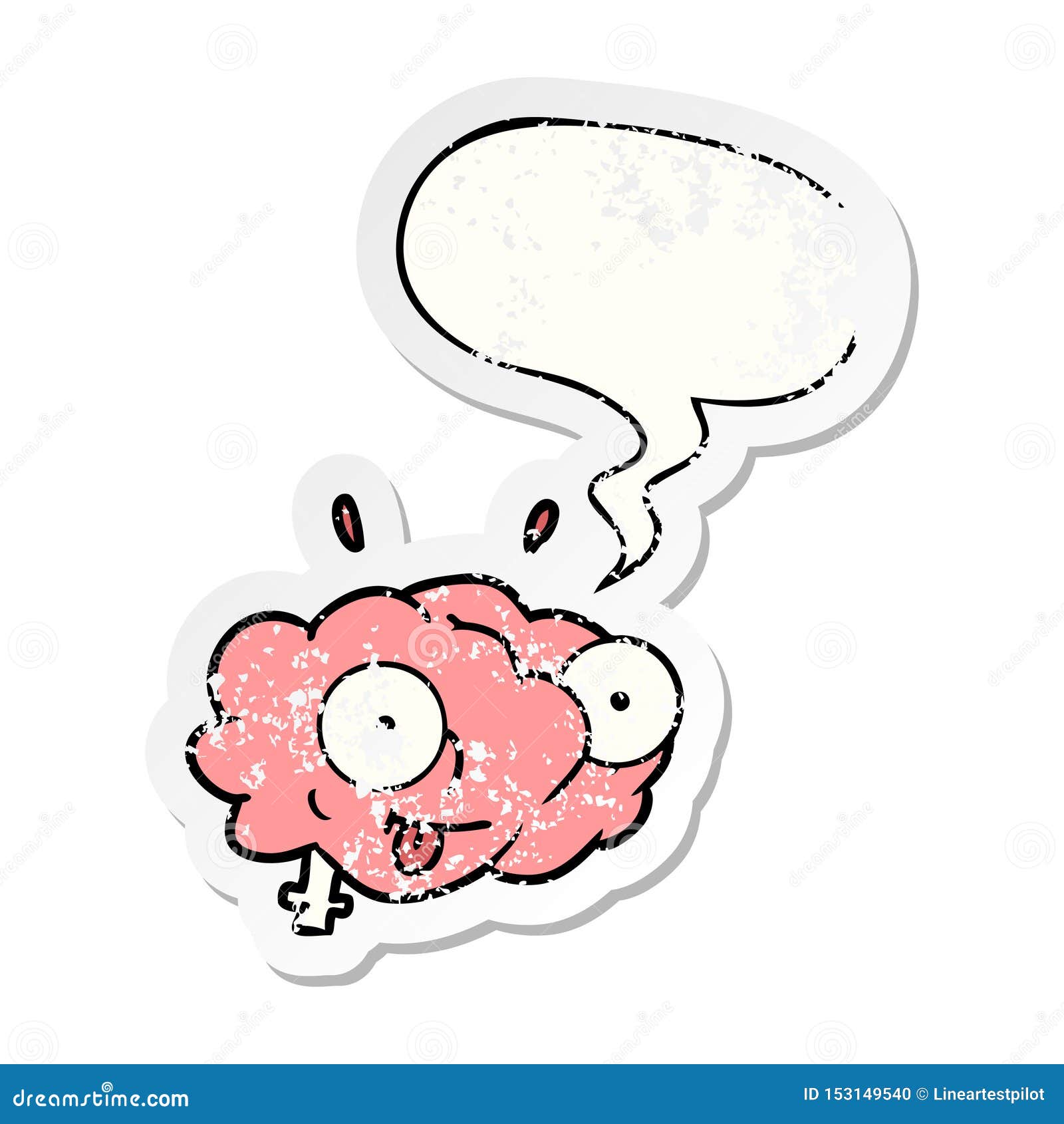Brain With Speech Bubble And Question Mark Cartoon Vector ...