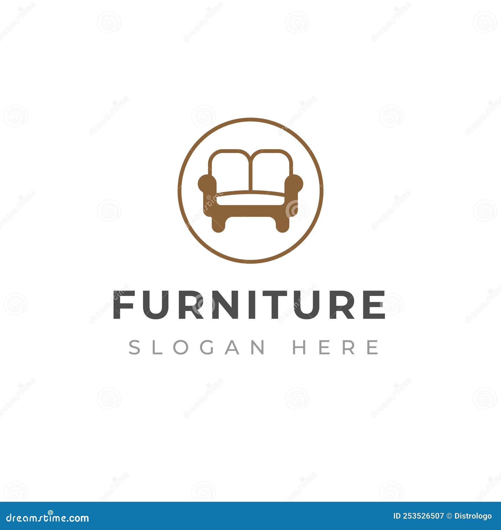 Creative Furniture Logo Design Template. Sofa Logo Design. Stock Vector ...