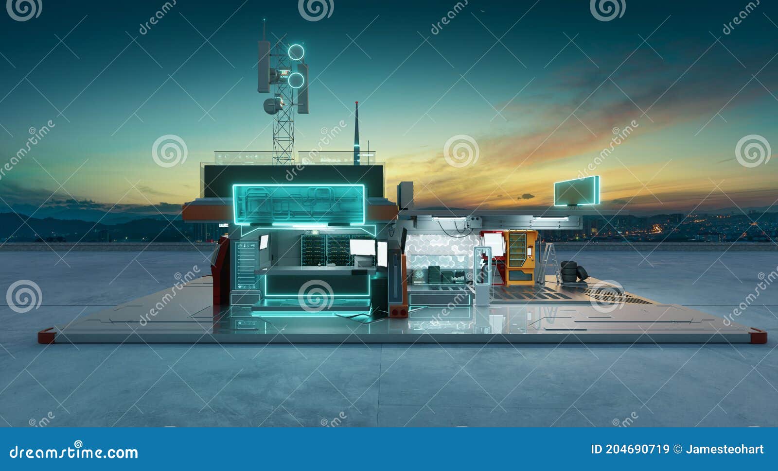 Creative and Futuristic Concept Workshop Stock Illustration ...