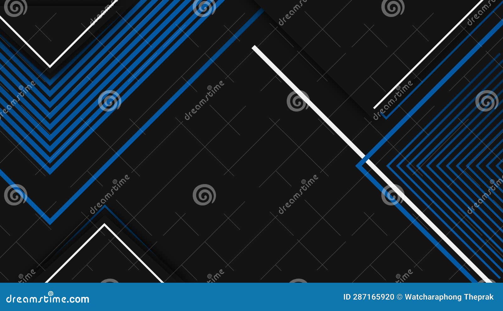 Creative Futuristic Geometric Shape Background, Modern Blue and Black ...