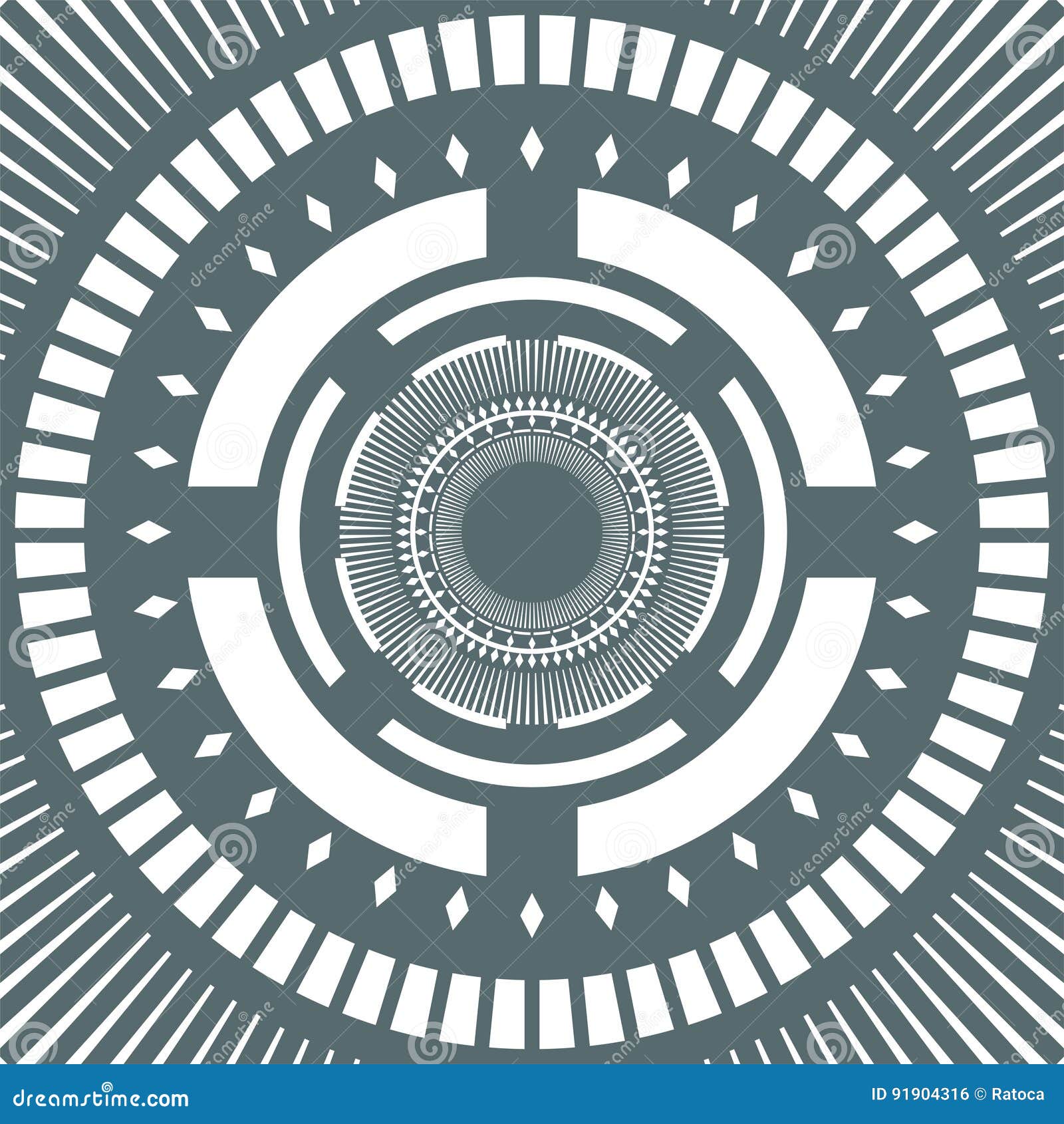 Creative Futuristic Round Tunnel Stock Vector - Illustration of modern ...