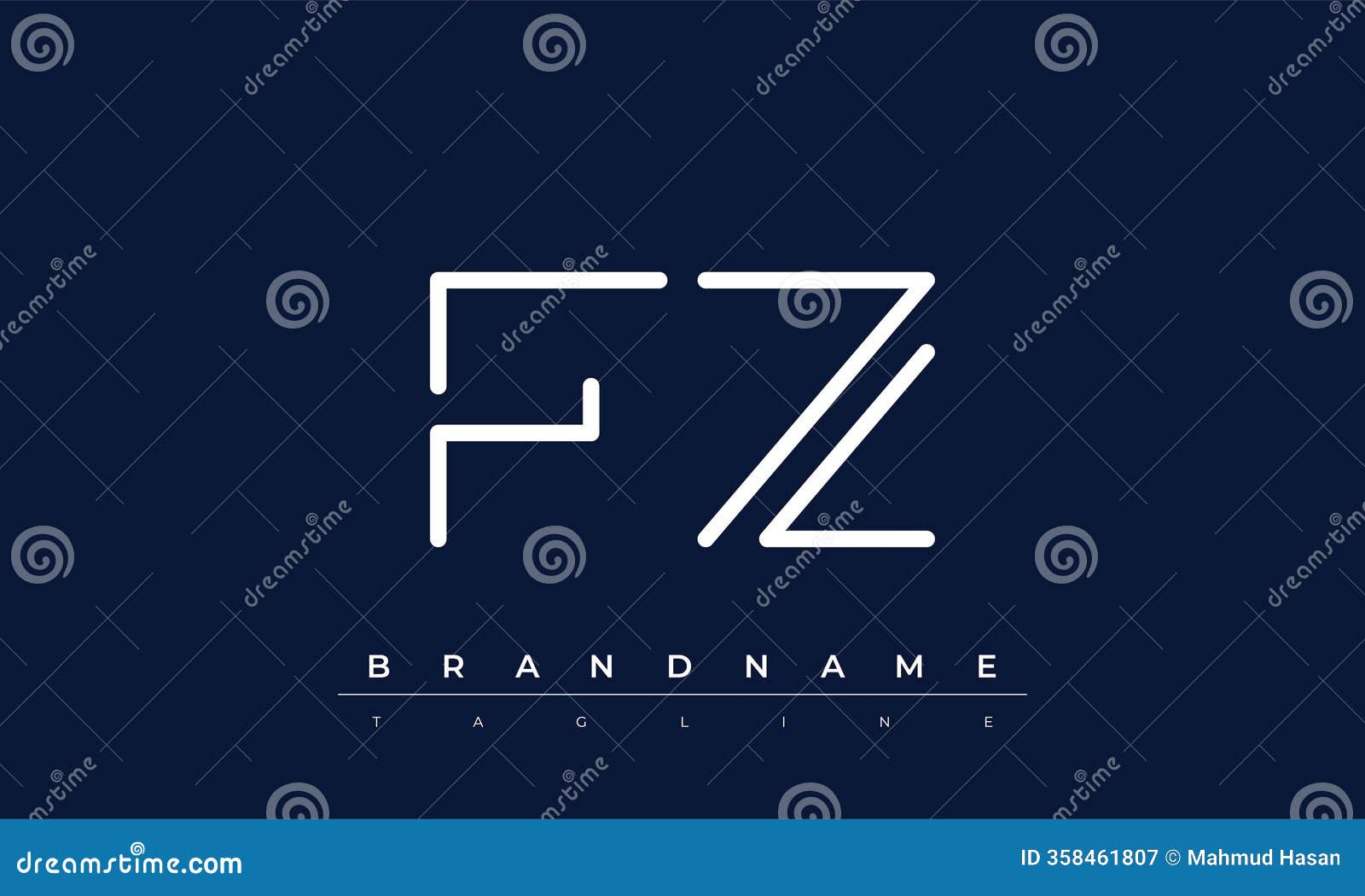 Creative FZ Letter Initial Logo Vector Image Stock Vector ...