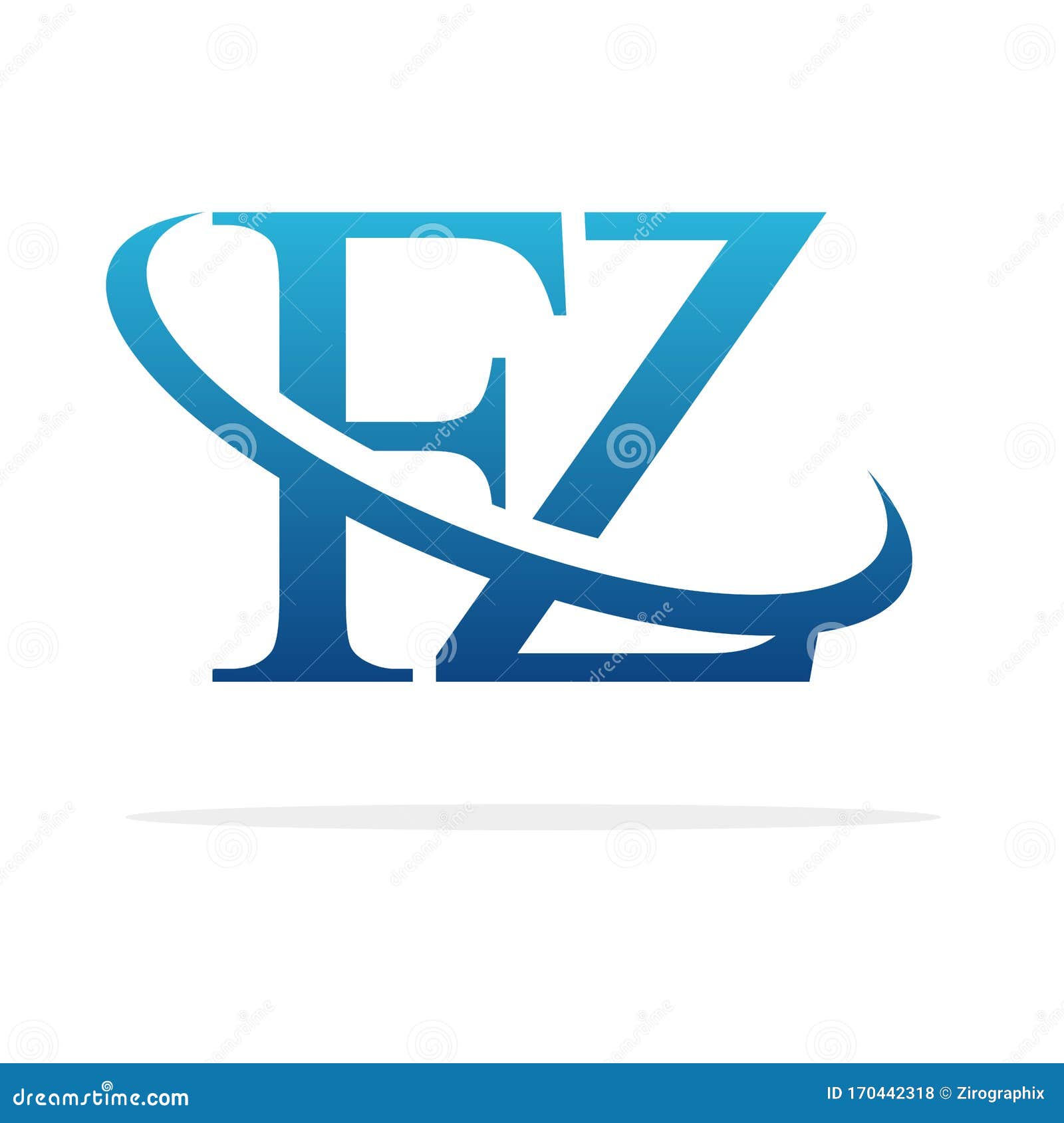 Creative FZ Logo Icon Design Stock Vector - Illustration of word, blue ...