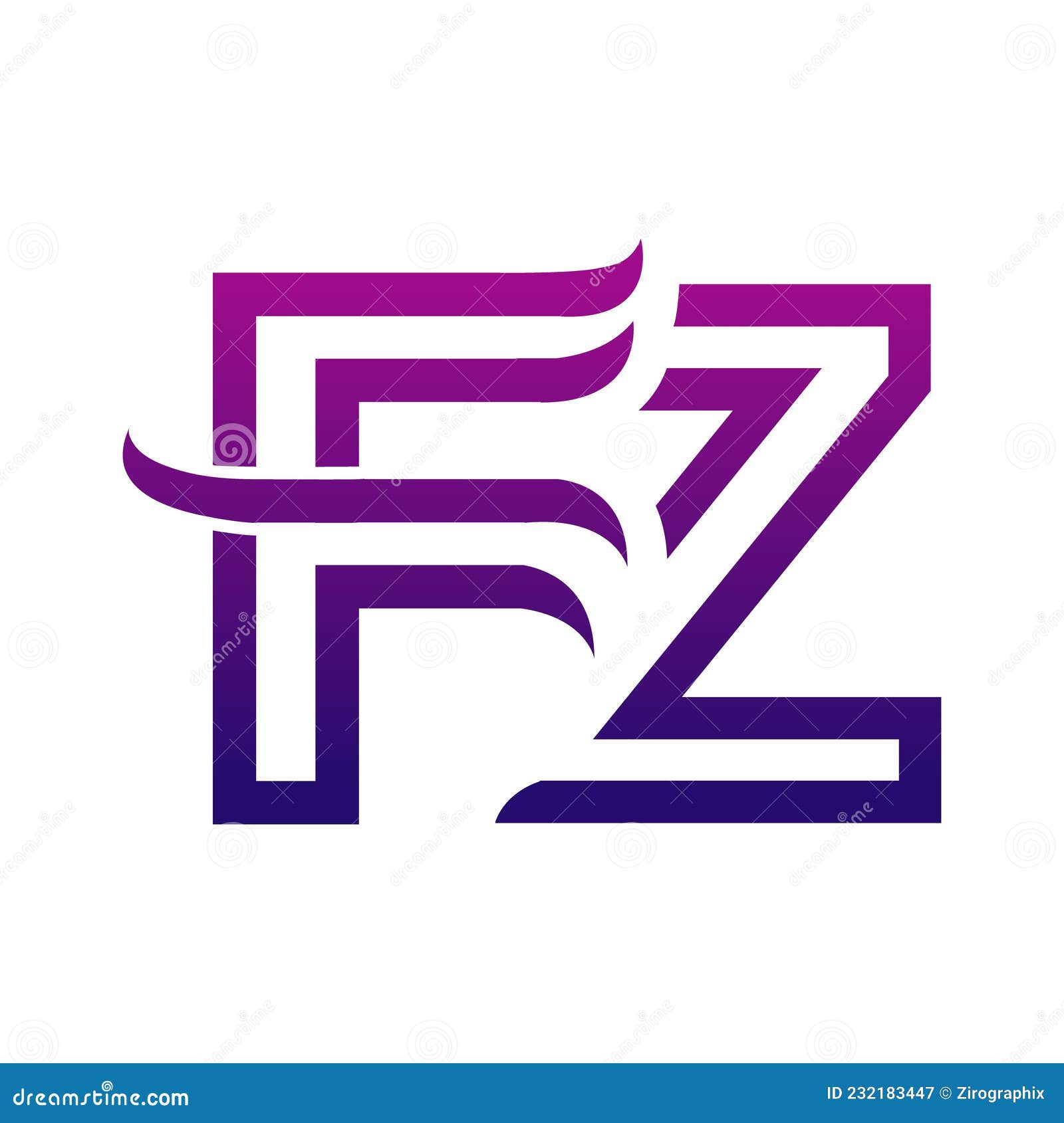 Creative FZ Logo Icon Design Stock Vector - Illustration of concept ...