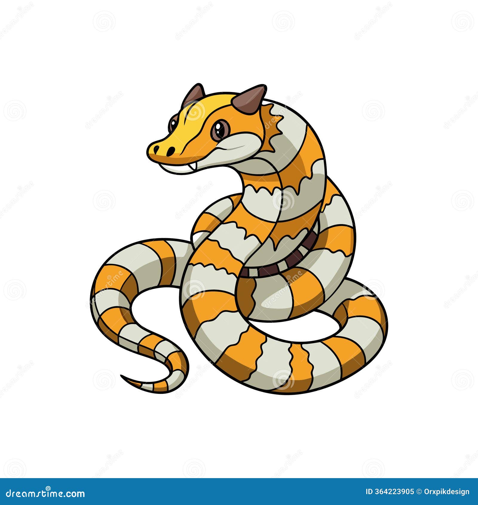 Gaboon Viper Coloring Page For Kids Cartoon Vector | CartoonDealer.com ...