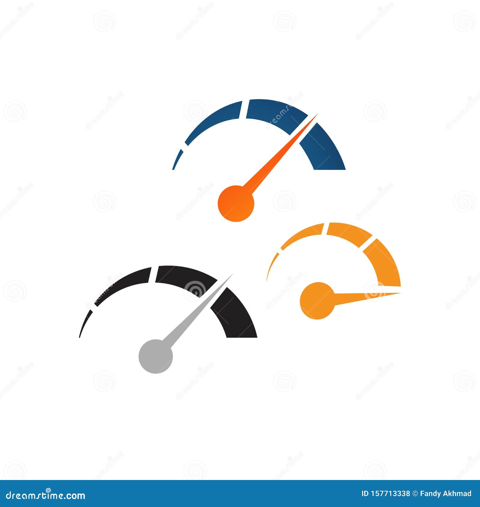 Creative Gauge Speedometer Speed Logo Design Vector Element Stock ...