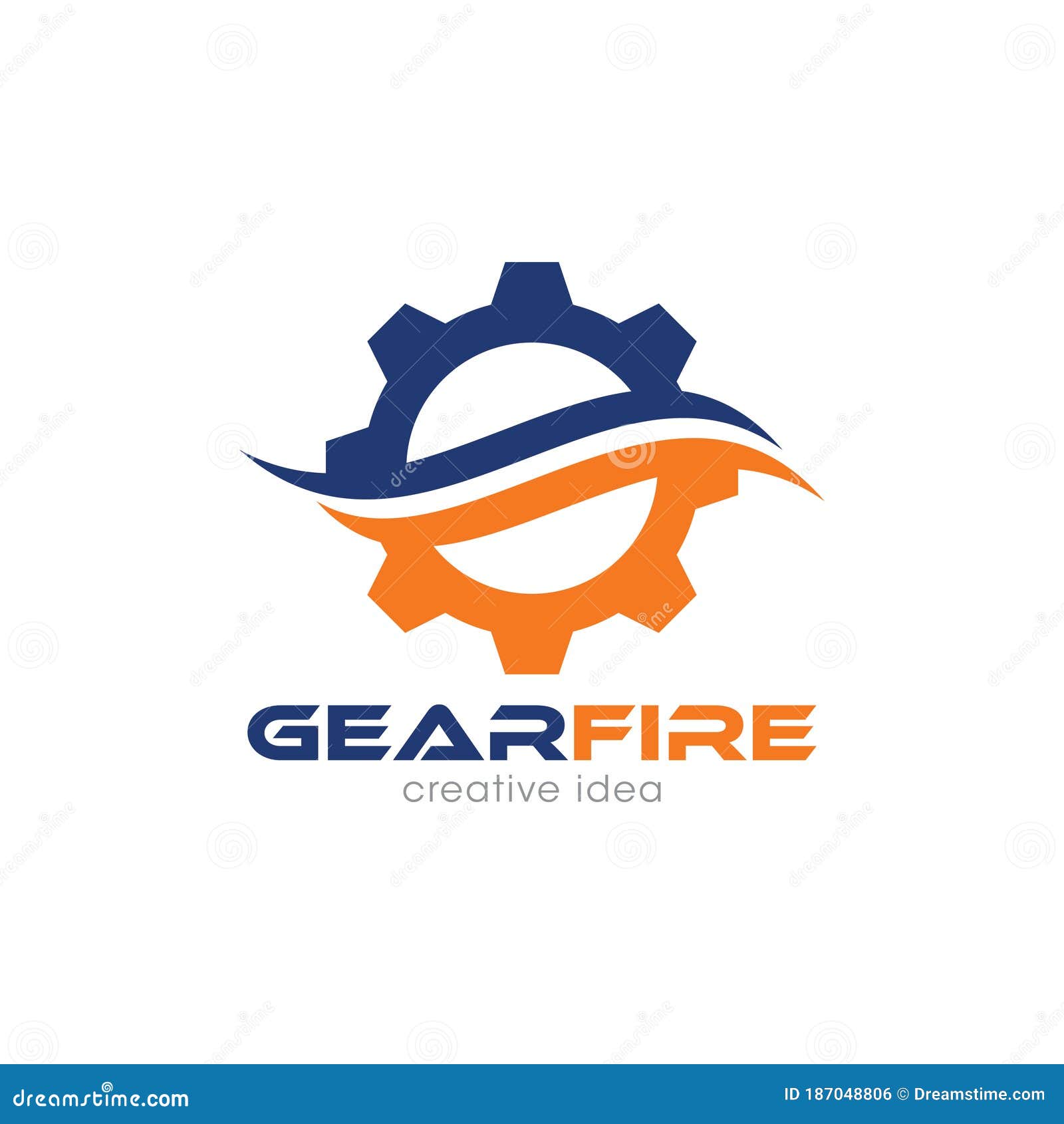 Creative Gear Concept Logo Design Template Stock Vector - Illustration ...