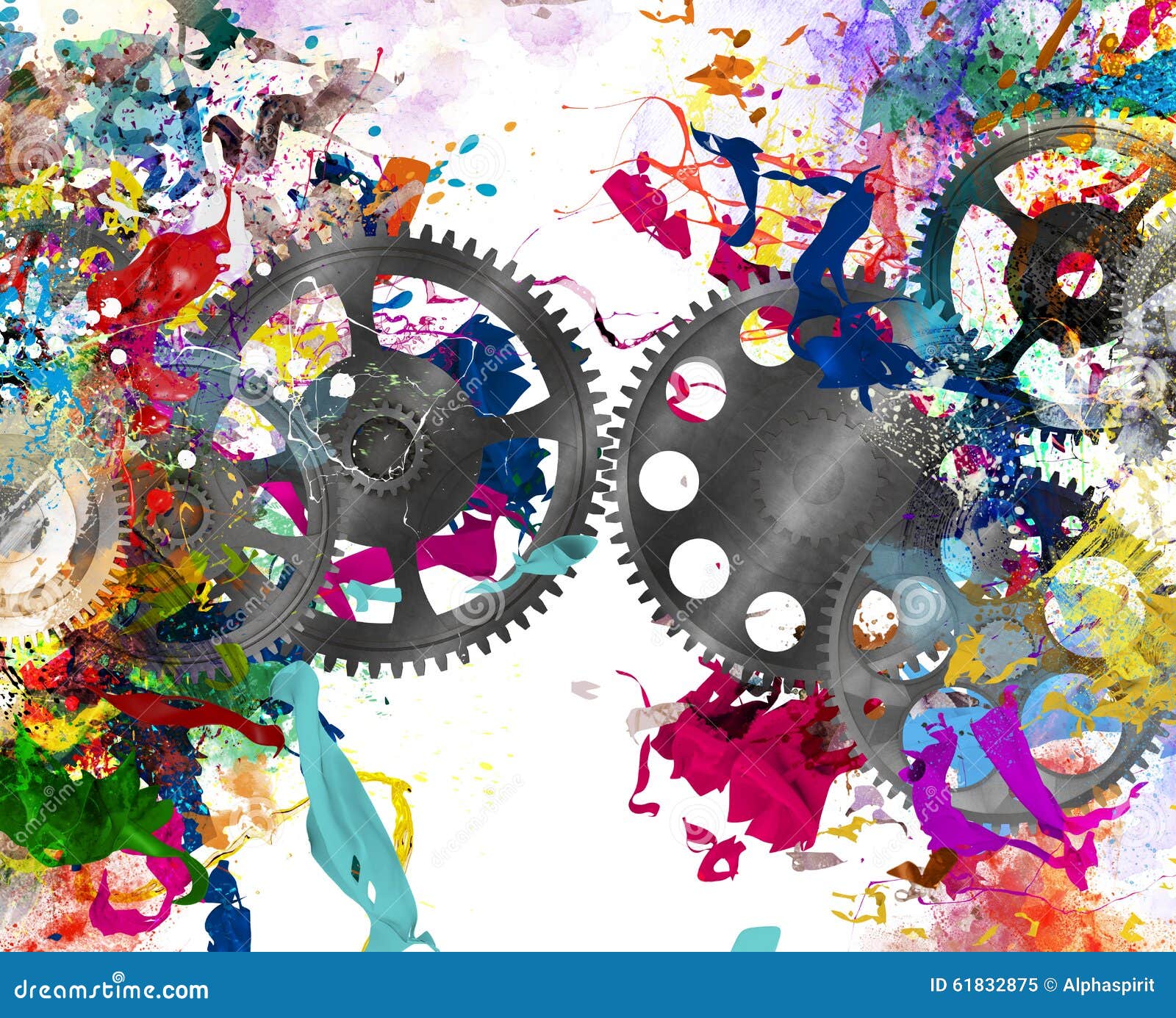Creative gear stock illustration. Illustration of mechanical - 61832875