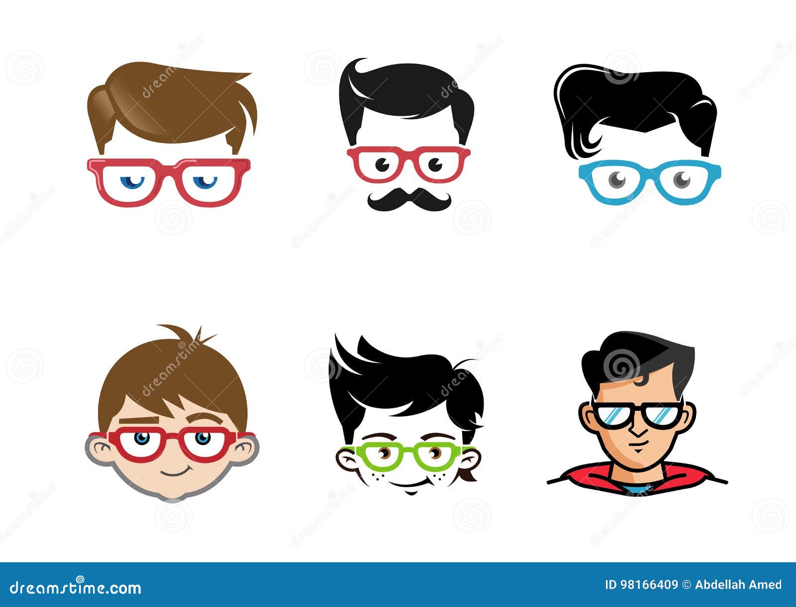 Geek Head Silhouette Logo Vector Illustration | CartoonDealer.com #86672974
