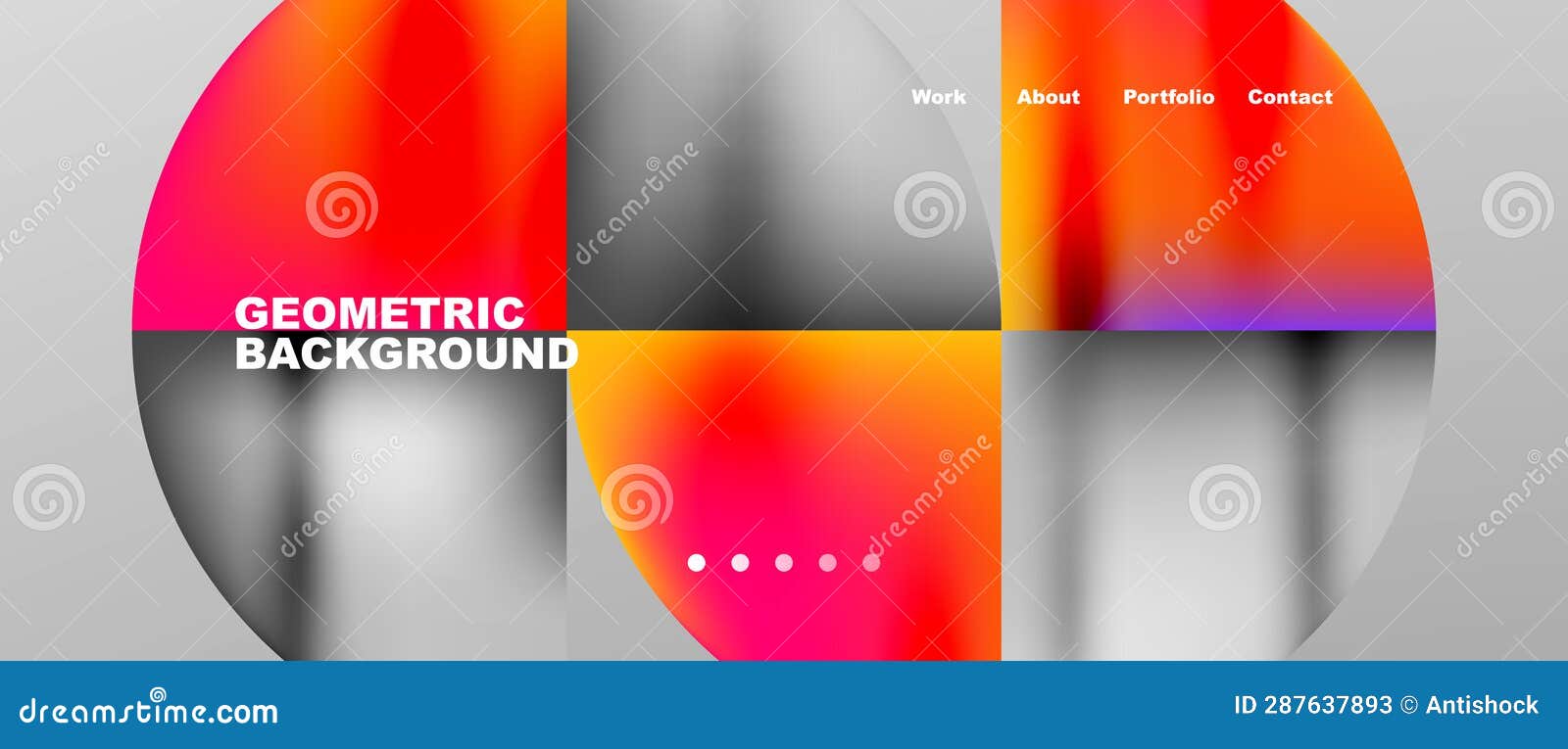 Creative Geometric Background Design Template Stock Vector ...