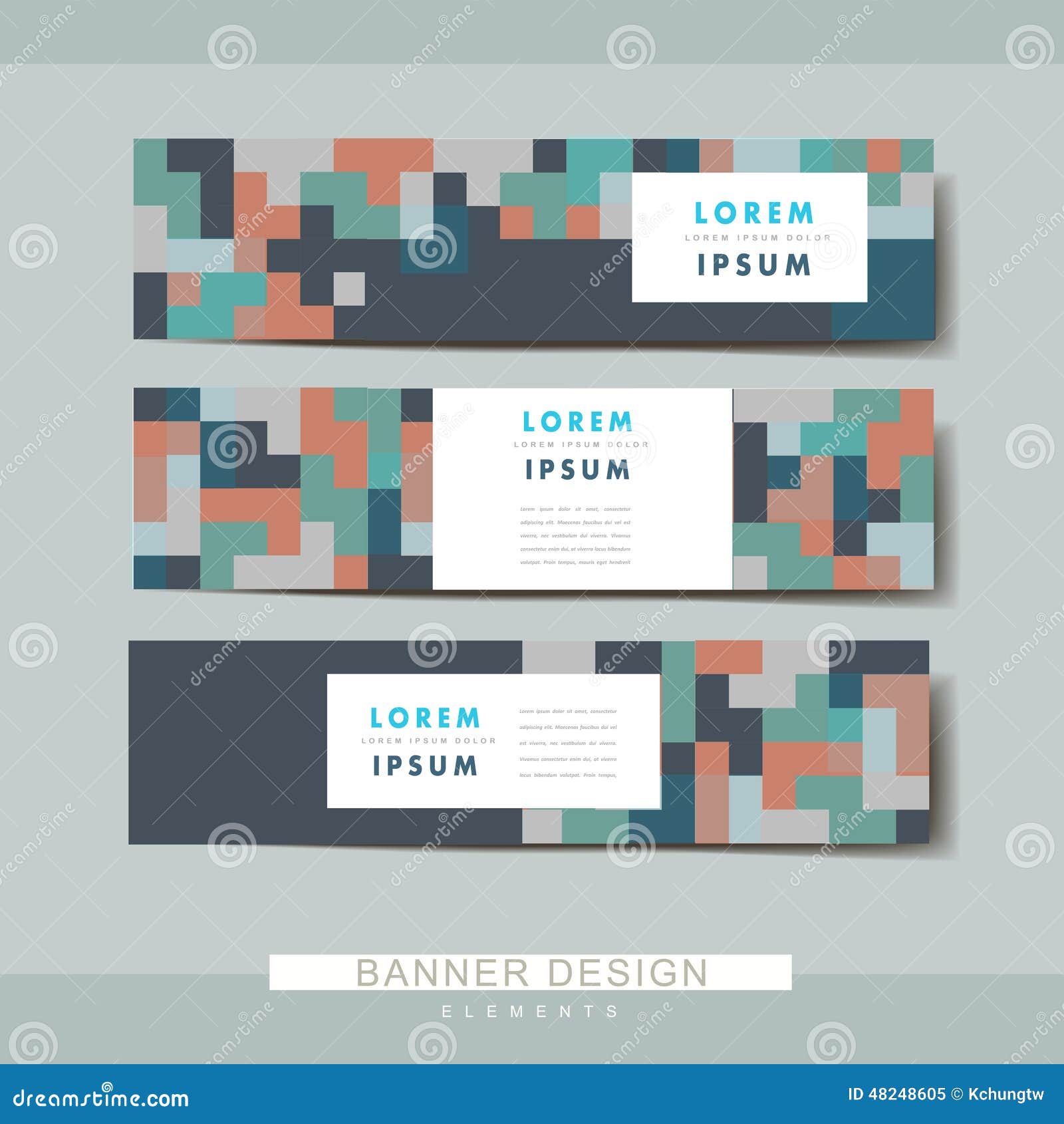 Creative Geometric Banner Set Template Stock Vector - Illustration of ...