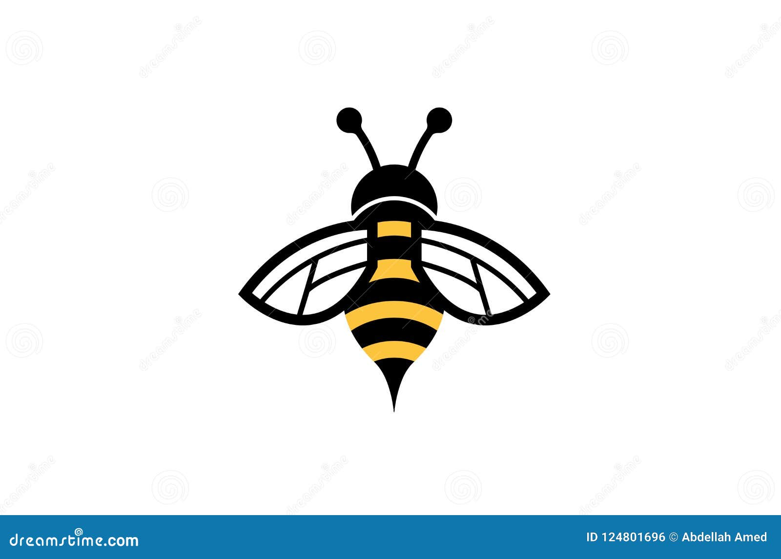 Creative Geometric Bee Logo Stock Vector - Illustration of abstract ...