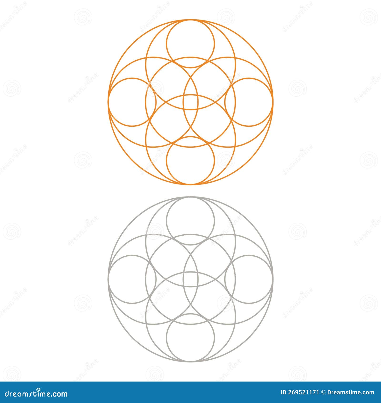 Circles Inside Big Circle Sign Symbol Logo Stock Vector - Illustration ...