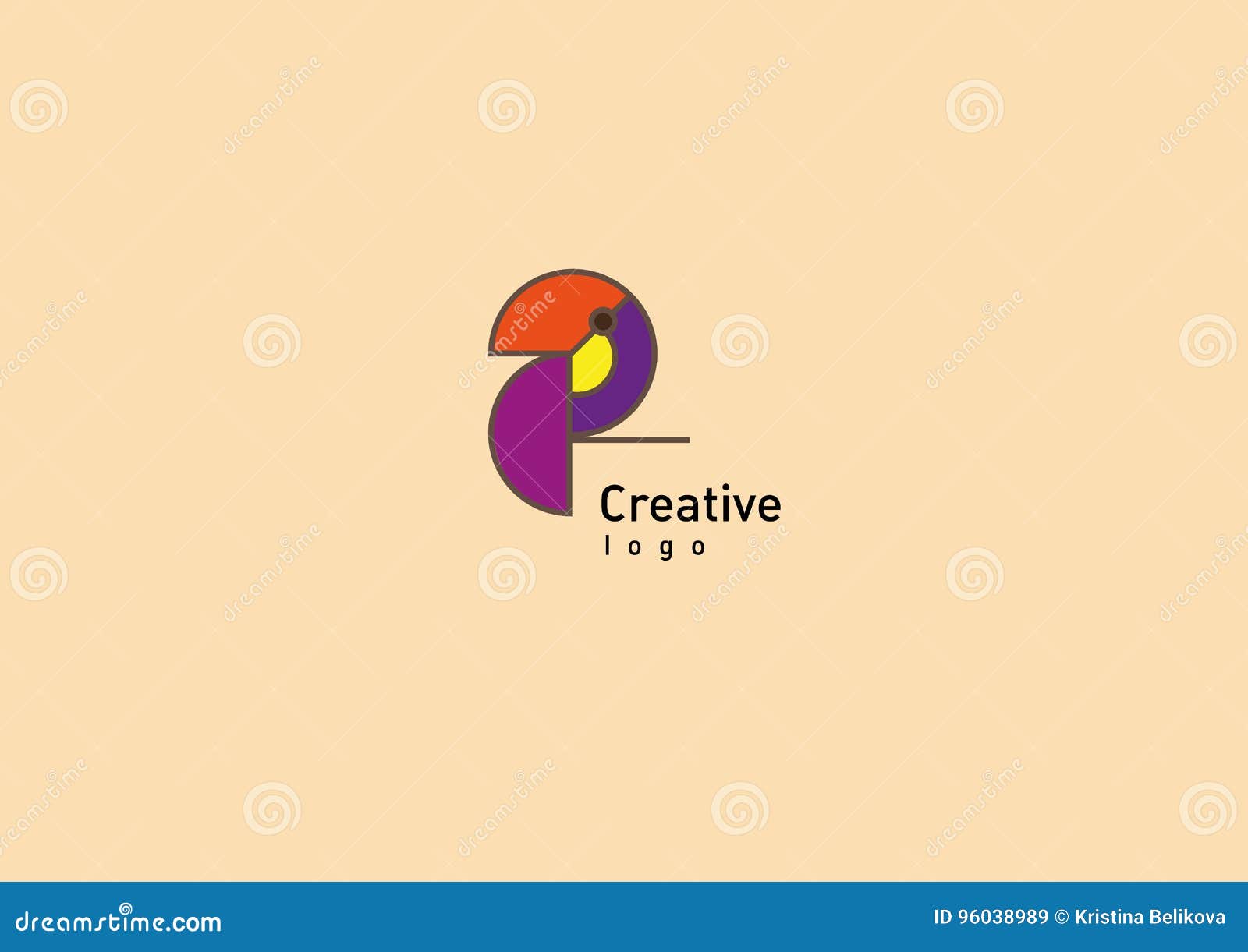 Creative Geometric Contour Logo Large Toucan Stock Vector ...