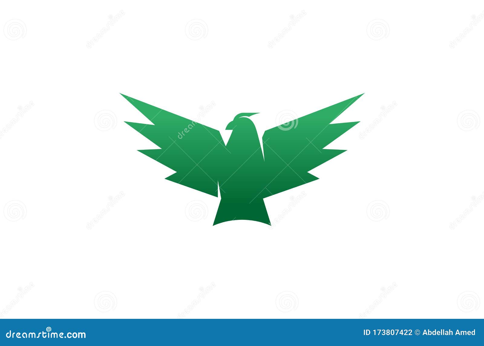 Creative Geometric Green Eagle Logo Stock Vector - Illustration of logo ...